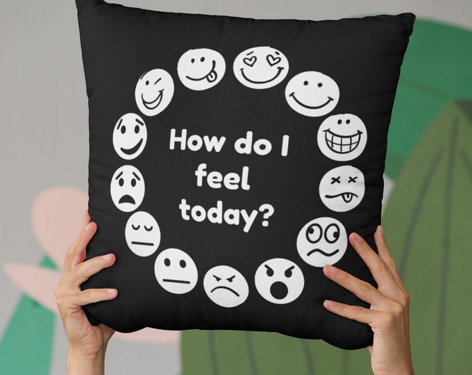 Emotions Wheel Pillow CASE All Feelings Are Okay Pillow White | Etsy