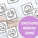 Emotions Cards Memory Game, Coloring Pages for Kids, Therapy Toy ...