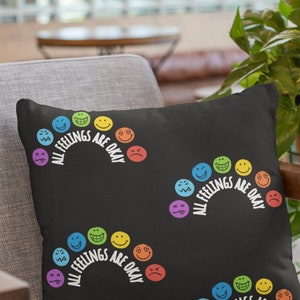Emotion Wheel Pillow, Feelings Wheel Pillow, Play Therapy Pillow ...