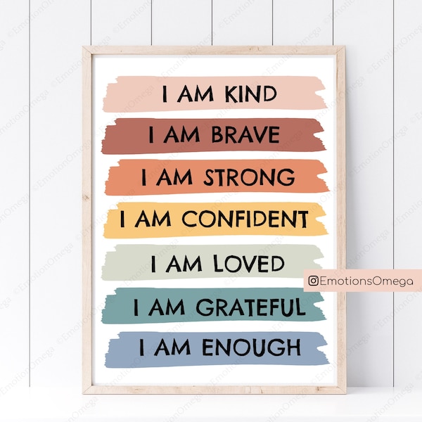 I Am Poster for Kids - Etsy
