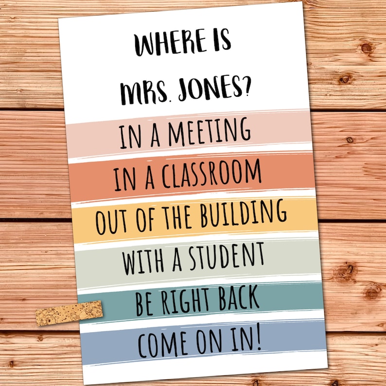 Personalized School Counselor Door Sign Customized Where is - Etsy