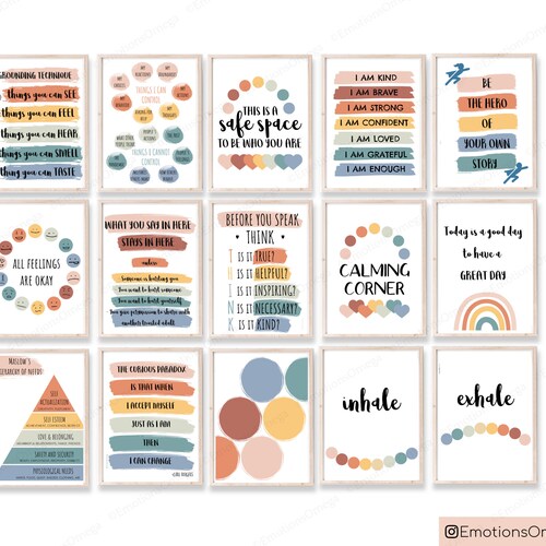 BUNDLE OF 15 Mental Health Posters: School Counselor Office - Etsy
