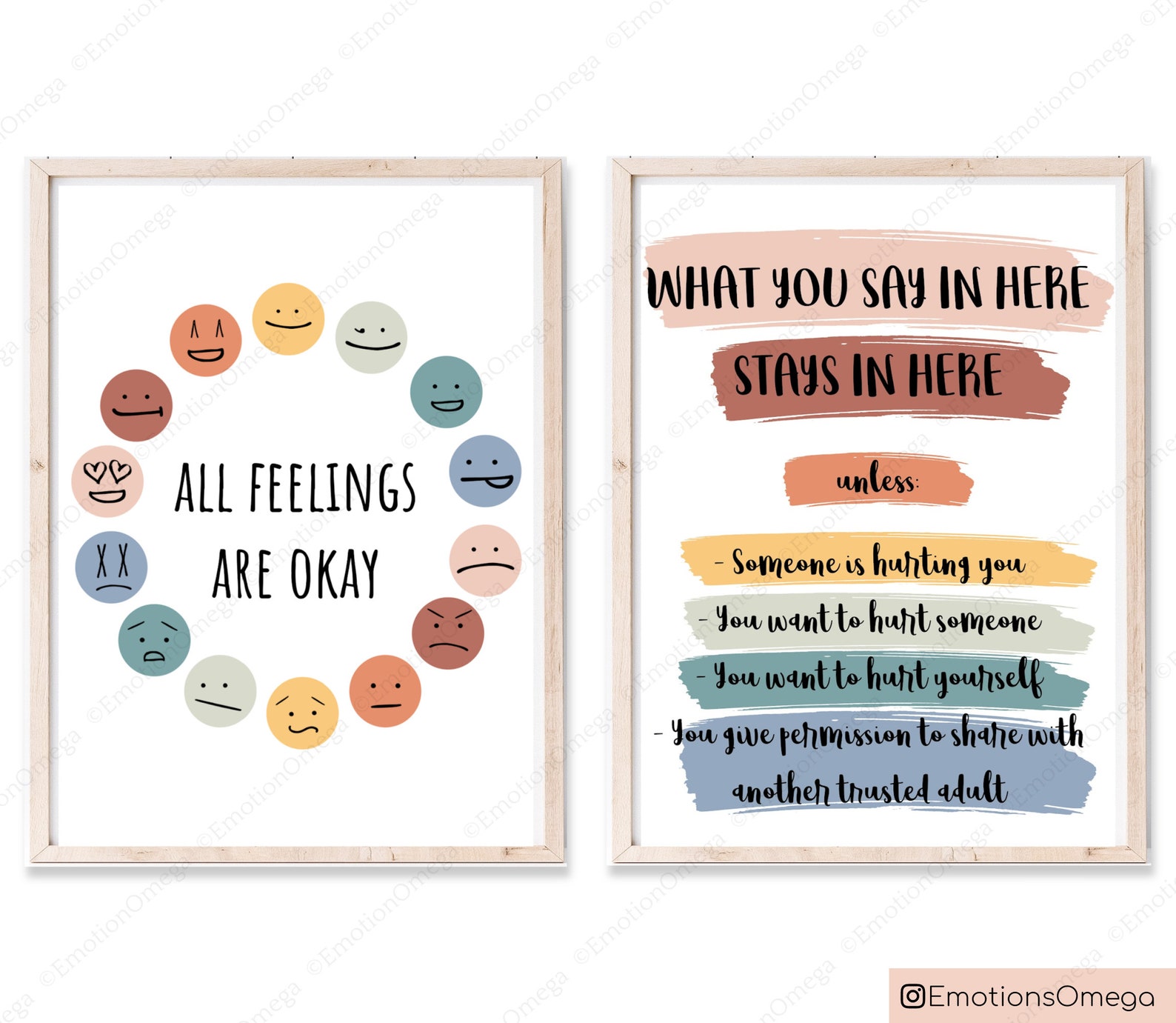 Set of 12 Counseling Posters School Psychologist Wall Art - Etsy