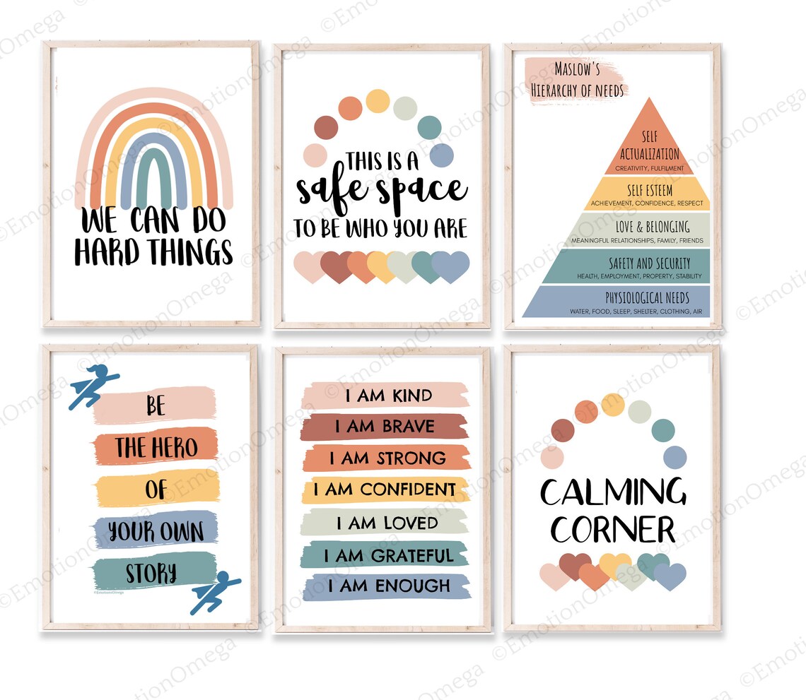 30 Therapy Office Decor Posters for School Psychologist, Counselor ...