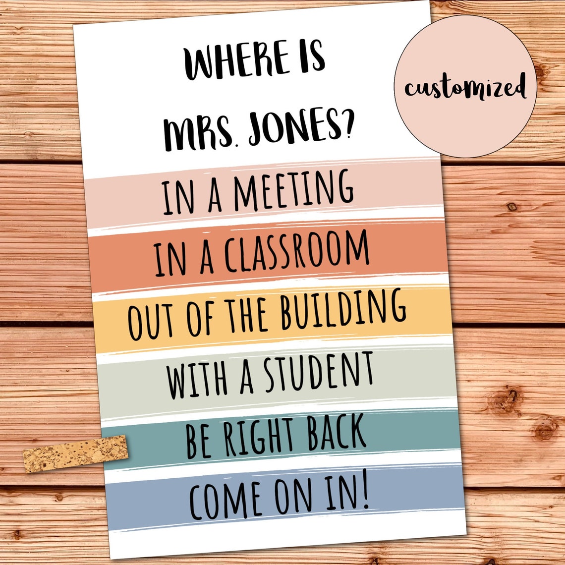 Personalized School Counselor Door Sign Customized Where is - Etsy