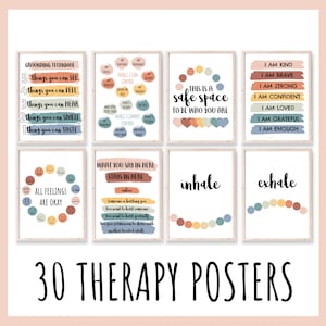 30 Therapy Office Decor Posters for School Psychologist, Counselor ...