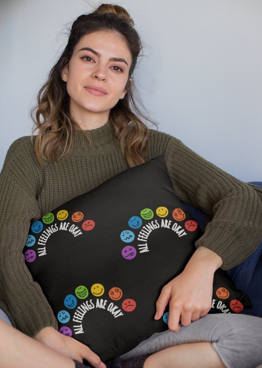 Emotion Wheel Pillow, Feelings Wheel Pillow, Play Therapy Pillow ...