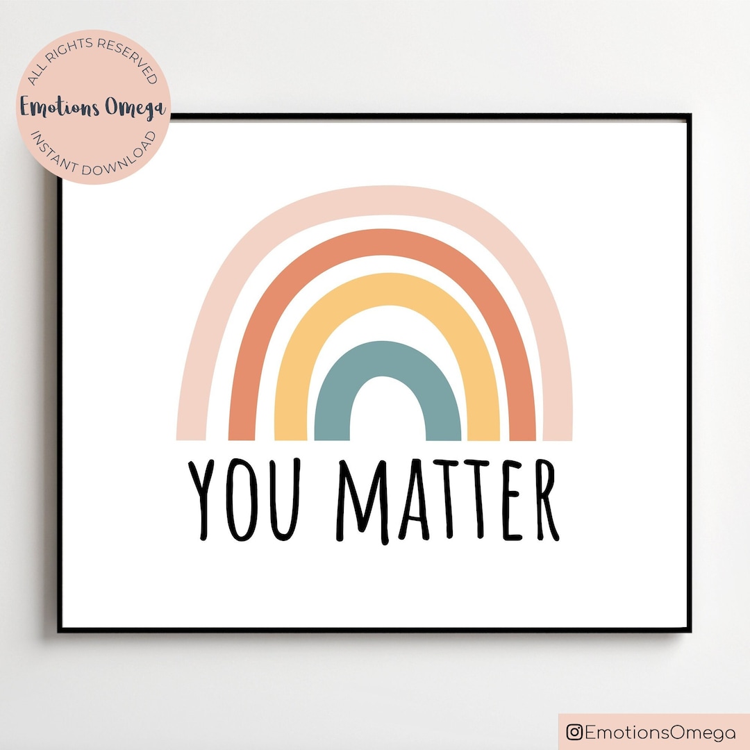You Matter Poster, Growth Mindset, School Counselor Office Decor ...