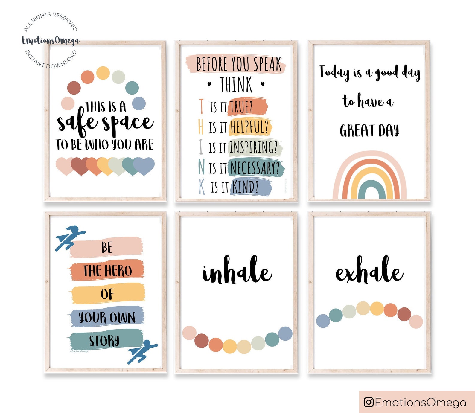 Classroom Decor Growth Mindset Posters Set of 6 - Etsy
