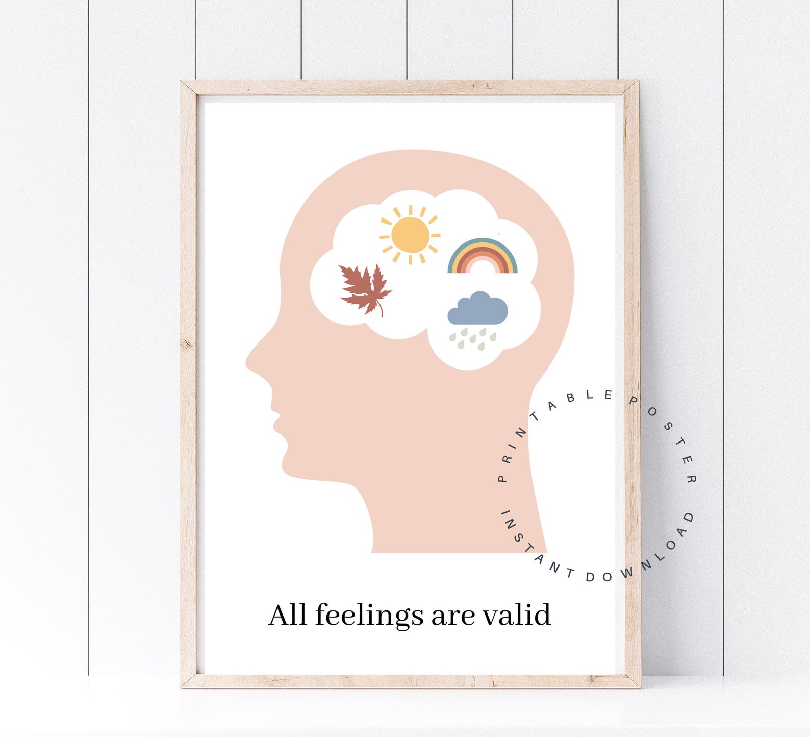 Psychology Print All Feelings Are Valid Therapy Office Decor School ...