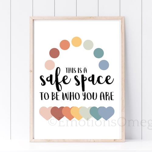 Safe Space Printable Poster Counseling Office Decor School - Etsy