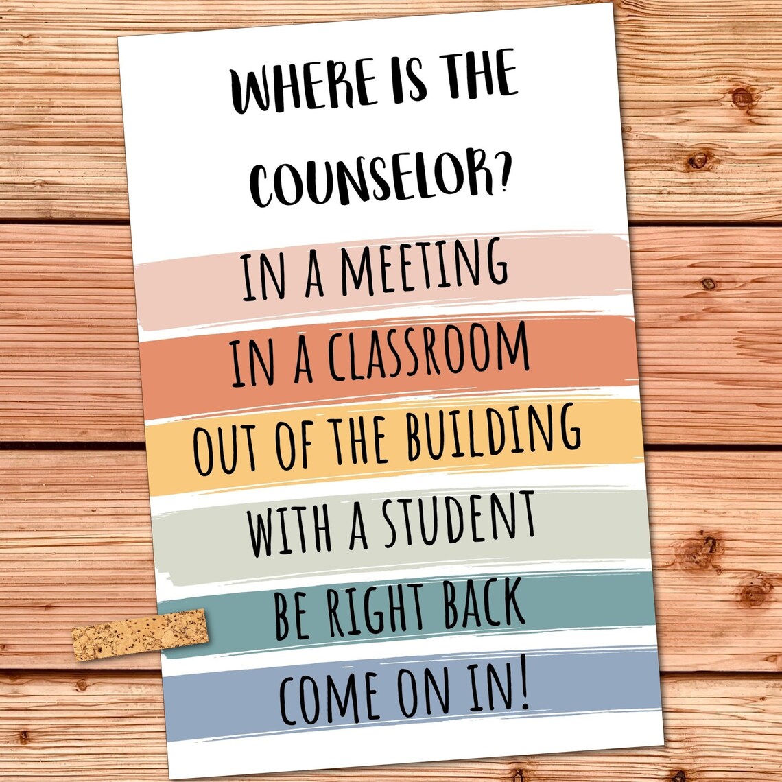 School Counselor Door Sign Where is the Counselor Counseling - Etsy