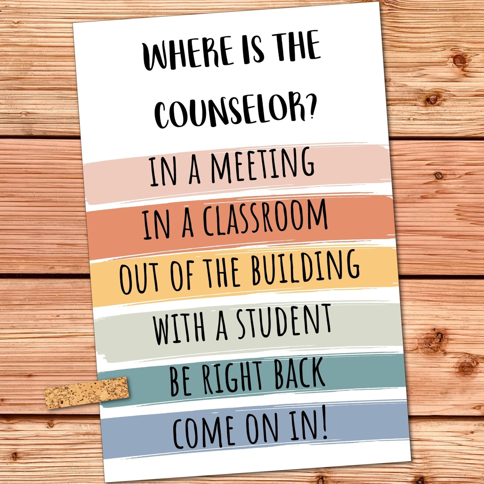 School Counselor Door Sign Where is the Counselor Counseling - Etsy