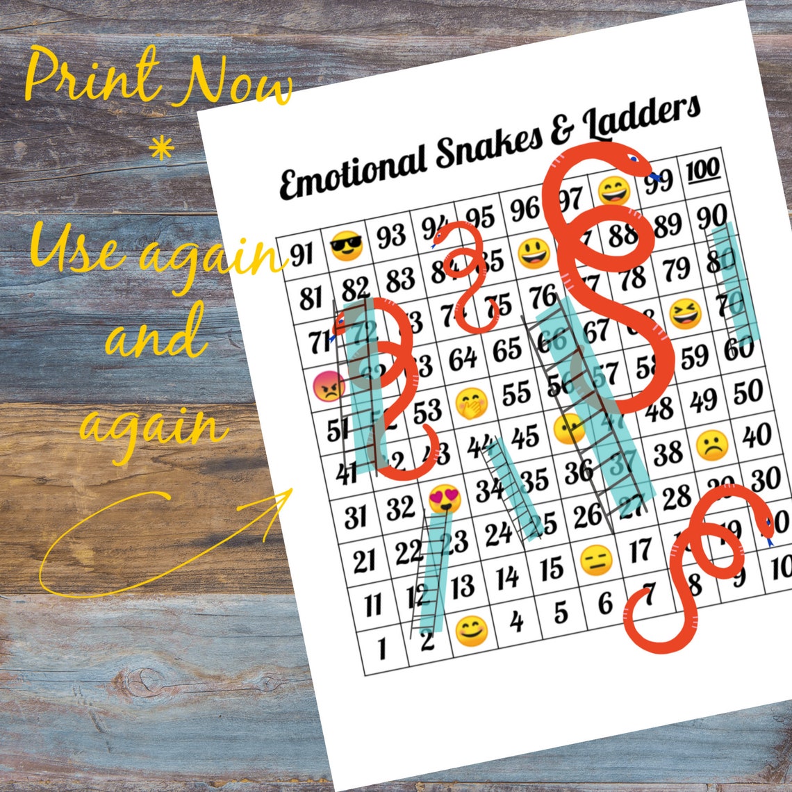 Play Therapy Games Emotional Snakes and Ladders School - Etsy