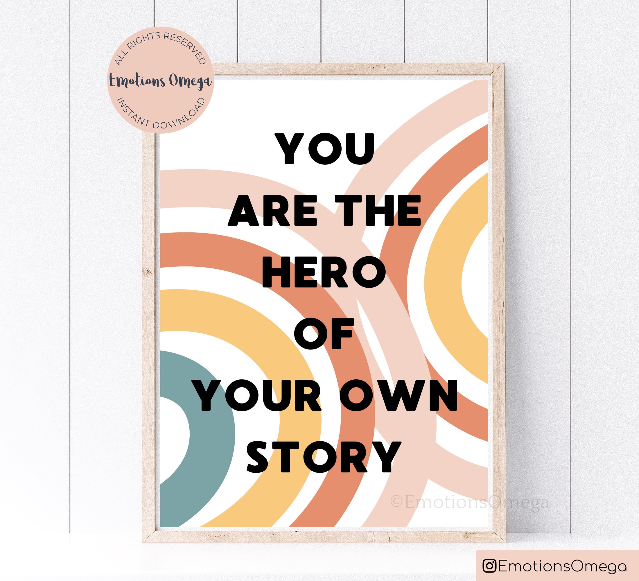 You Are the Hero of Your Own Story Classroom Poster High - Etsy