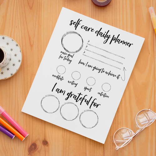 Undated Weekly Planner Printable Gratitude Journal Self Care - Etsy