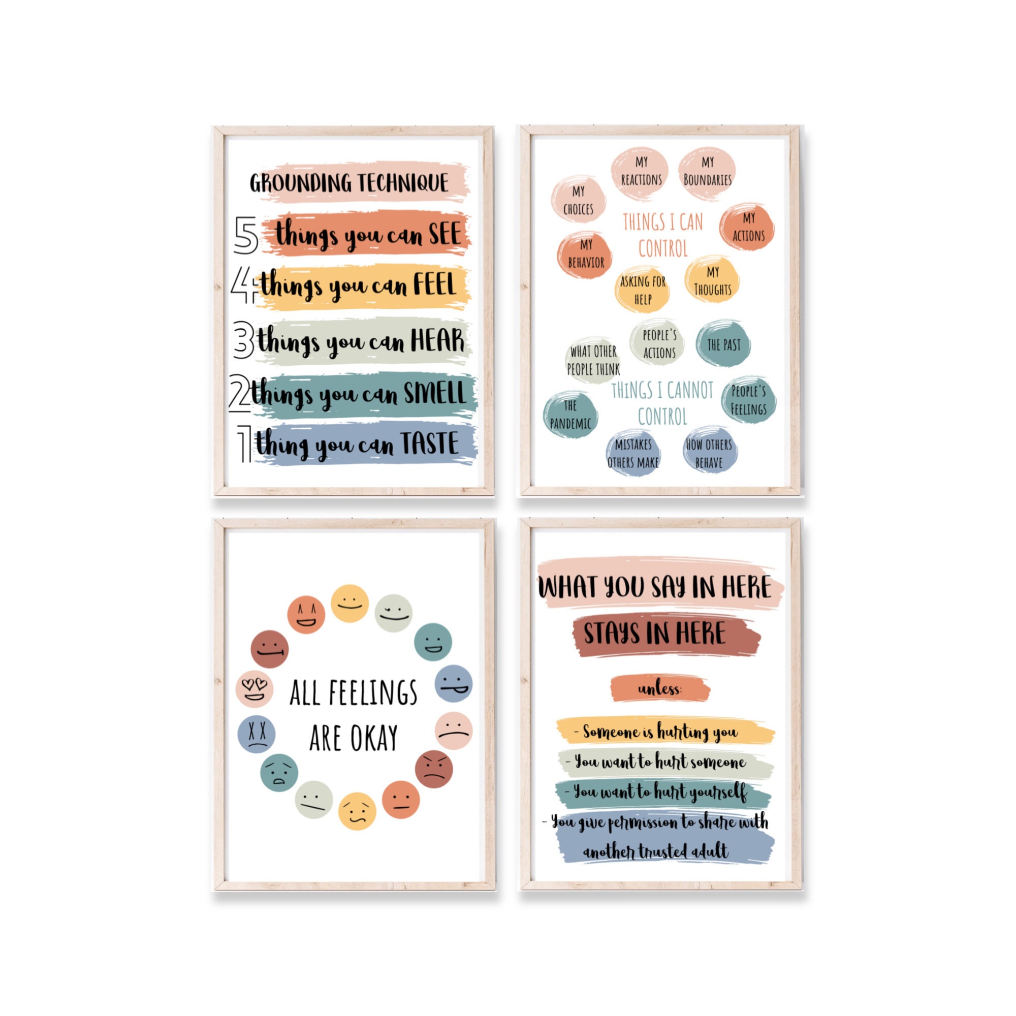 Set 0f 4 Bundle Counselor Office Decor Counseling Posters | Etsy