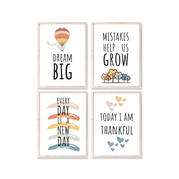 Classroom Decor Bundle Boho Posters Set Inspirational Wall Art | Etsy