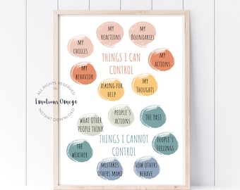 Circle of Control Therapy Worksheets Things I Can Control - Etsy Finland