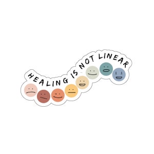 Healing is Not Linear Sticker, Mental Health Awareness, Positivity ...