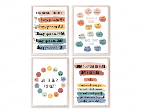 Set 0f 4 Bundle Counselor Office Decor Counseling Posters - Etsy
