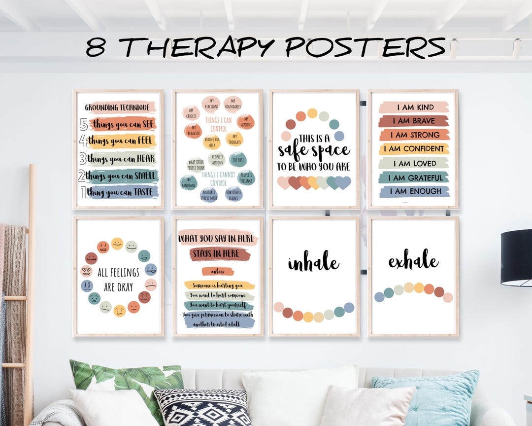 Therapy Office Decor Posters for Psychologist, School Counselor, Social ...