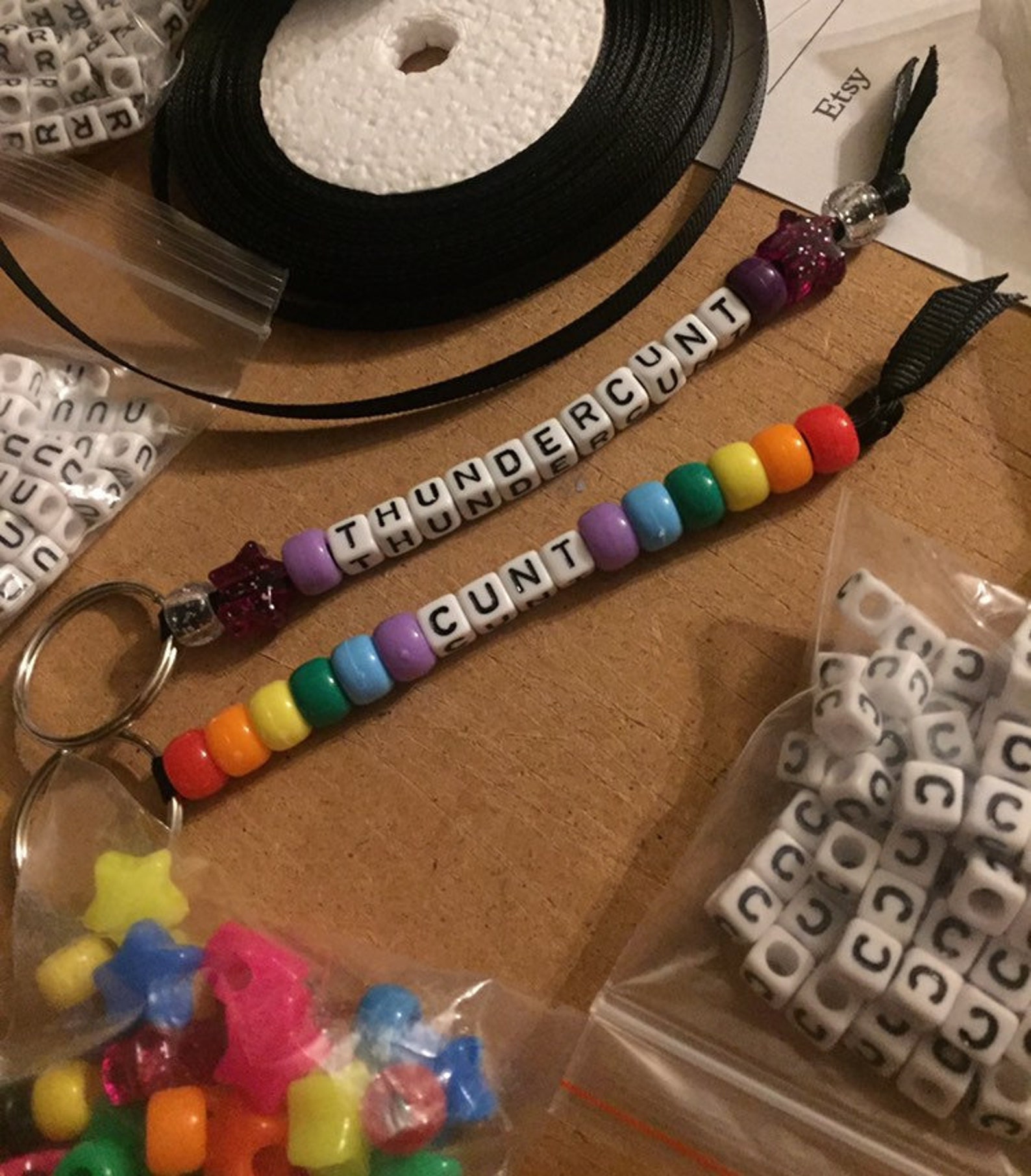 Offensive Swear Words Personalised Own Choice Word Bead | Etsy