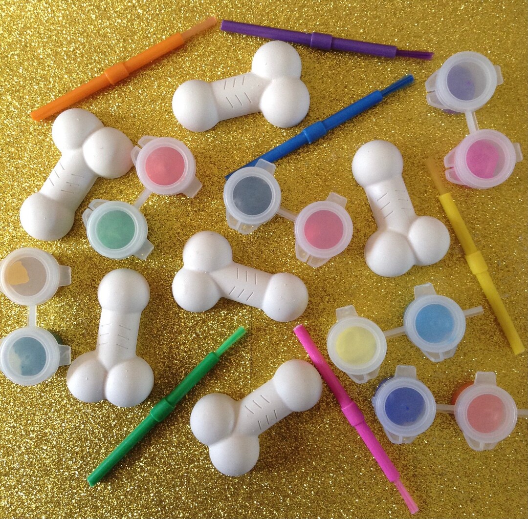 Rude Dick Hen Do Paint Your Own Favours. Adult Painting Gift Set. Fun ...