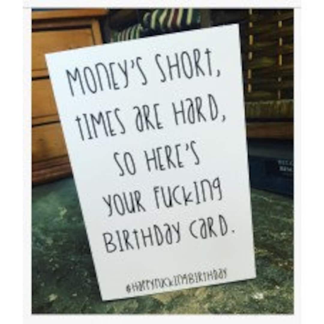 Quality C6 Cheeky, Fun, Profane Birthday Card. Suitable for Sweary ...