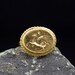 Ancient Roman Art Caesar Gold Coin Signet Ring Two Tone King Ring 925 ...