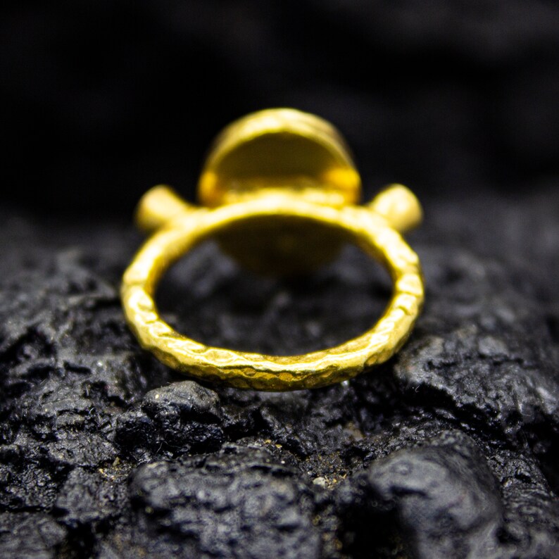 Guardian Angel Signet Ring | 24K Gold Plated 925 Sterling Silver ...