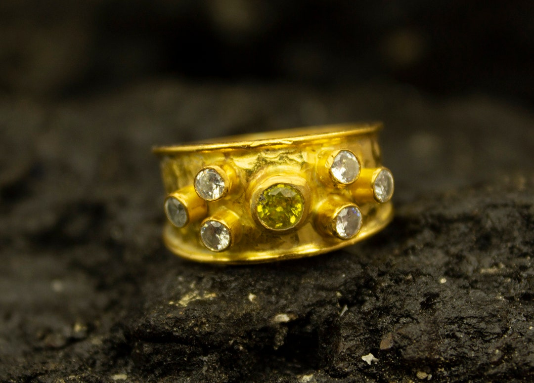 Natural Diaspore Silver Ring | Ancient Natural Gemstone Ring | 925 ...