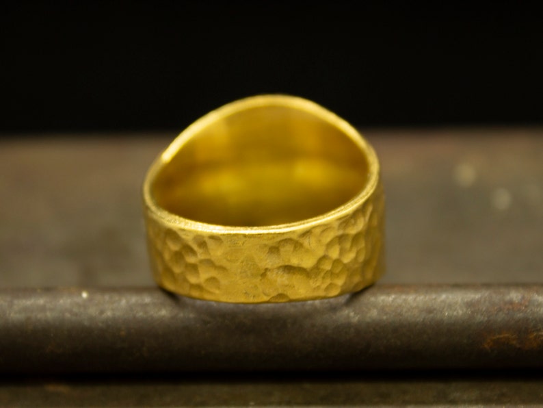 Ancient Roman Art Pearl Stone Ring 24K Gold Plated 925 - Etsy