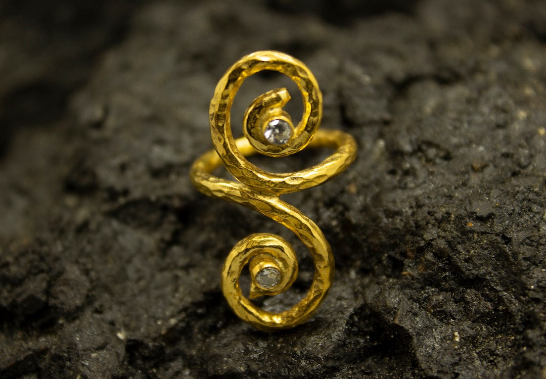 Hammered Ancient Spiral Ring | Silver Wrapped Ring | 925 Sterling ...