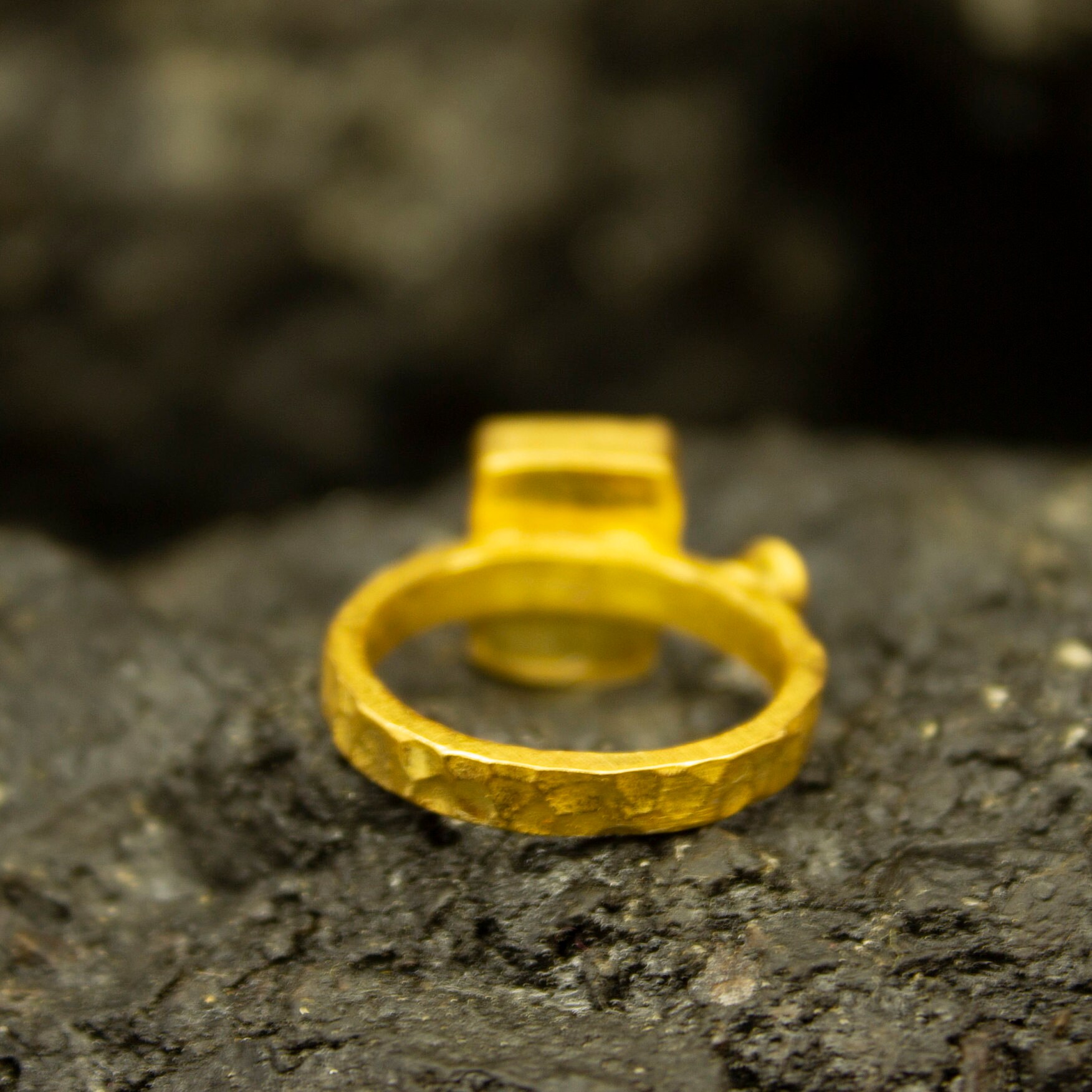 Peridot Ring Gold | Silver Ring 24K Gold Plated | Ancient Art Handmade ...