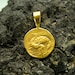 Ancient Greek Deer Necklace | 24K Gold Plated | Medallion Signet ...
