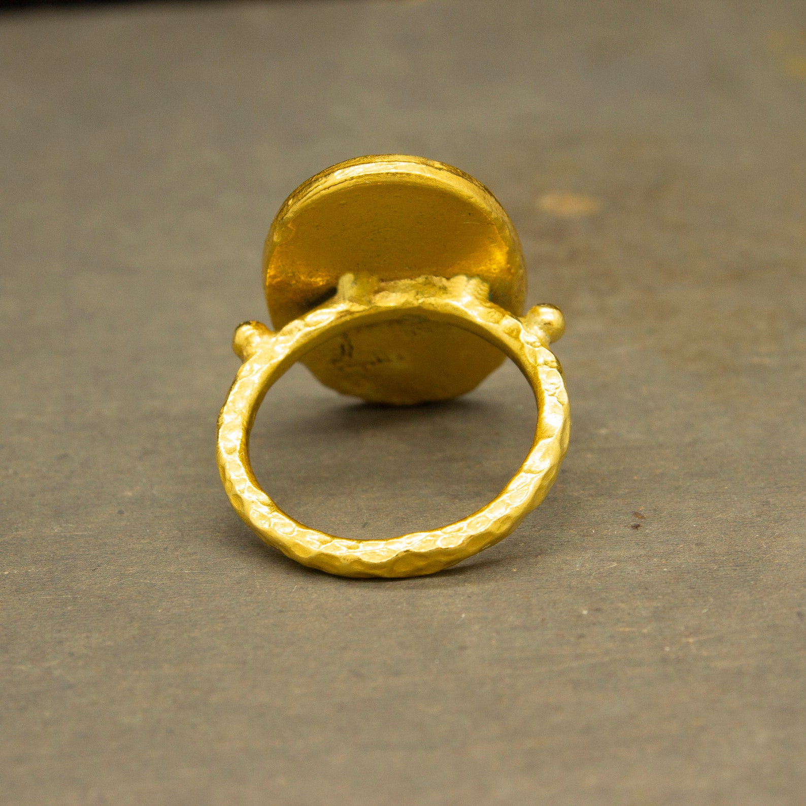 Ancient Greek Art Signed Coin Ring 24K Gold Plated 925 Sterling Silver ...