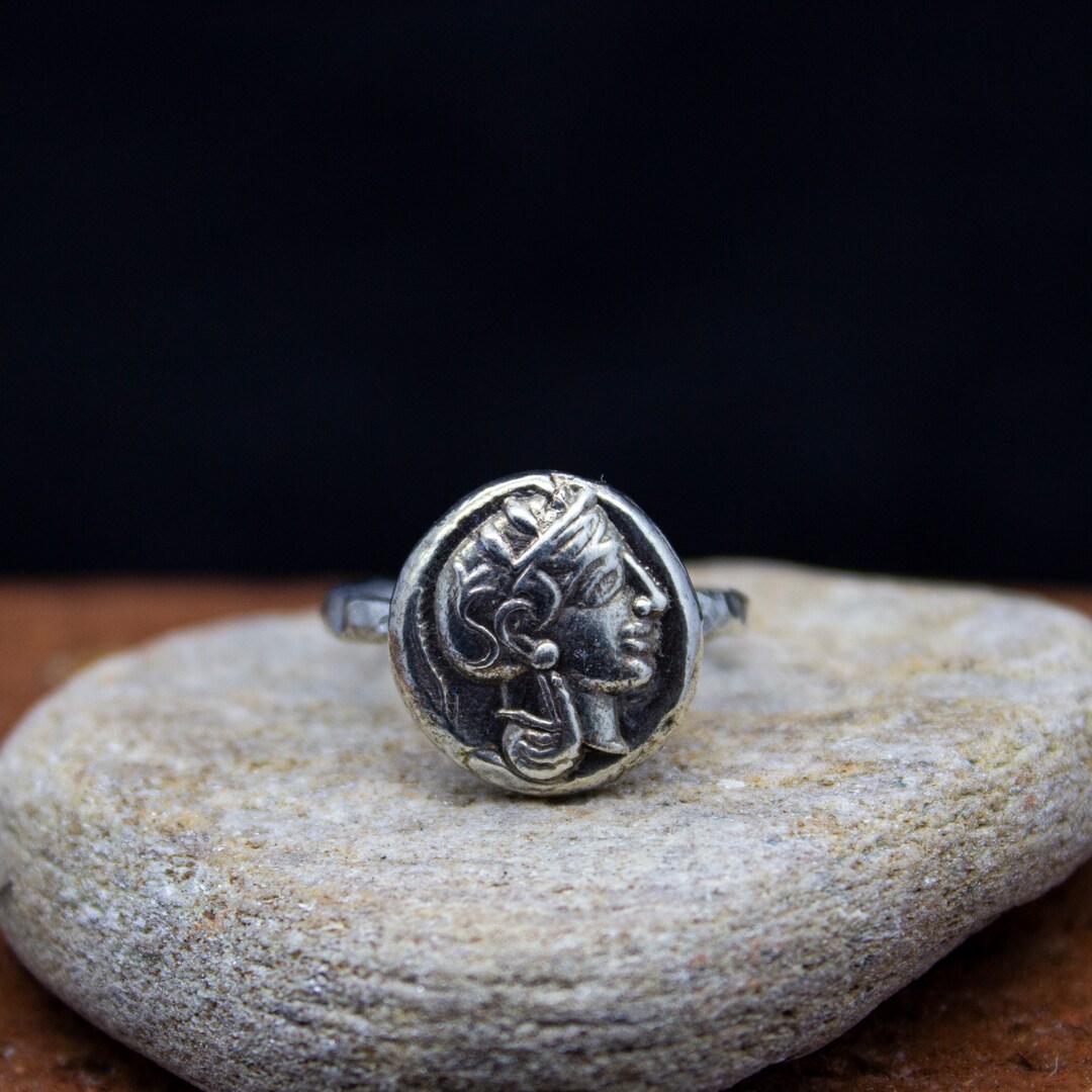 Greek Goddess Athena Ring | 24K Gold Plated 925 Sterling Silver ...