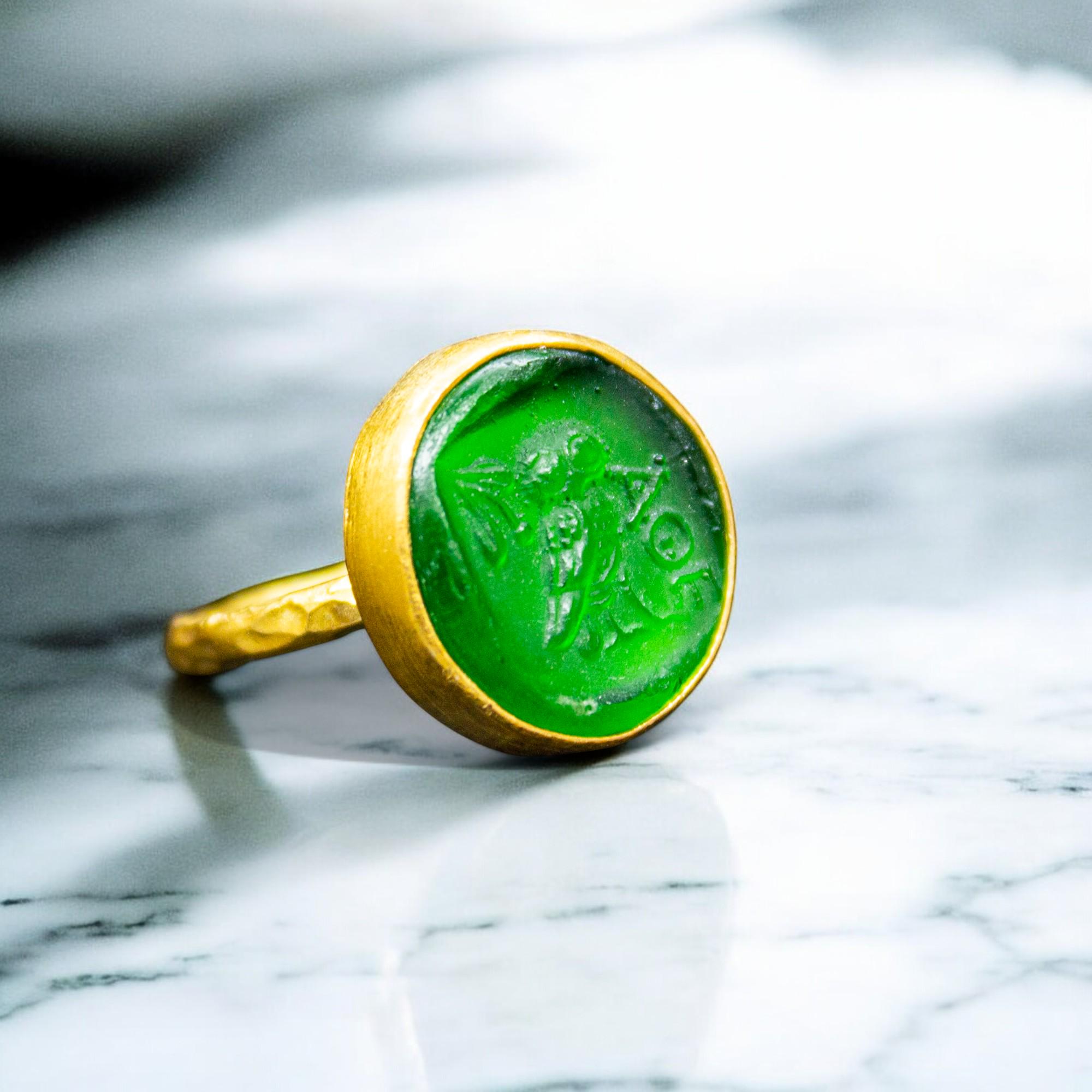 Ancient Greek Athena Owl Ring | 925 Sterling Silver / 24K Gold Plated ...