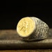 Greek Art Hawk Signet Coin Ring | 24K Gold Plated 925 Sterling Silver ...