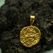 Ancient Crab Coin Pendant | 925 Sterling Silver 24K Gold | Zodiac Coin ...
