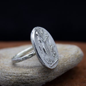 Ancient Roman Art Venus Signet Ring | Greek Art Ring | 925 Sterling ...