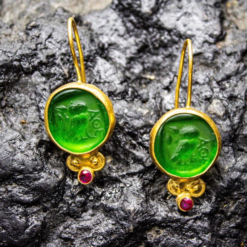 Intaglio Earrings - Etsy