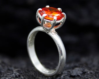 Orange Topaz Ring - Etsy