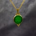 Green Glass Lydia Lion and Bull Intaglio Necklace 925 Sterling Silver ...