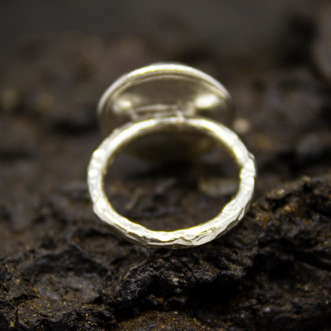 Artemis Ancient Deer Intaglio Glass Ring | 925 Sterling Silver ...