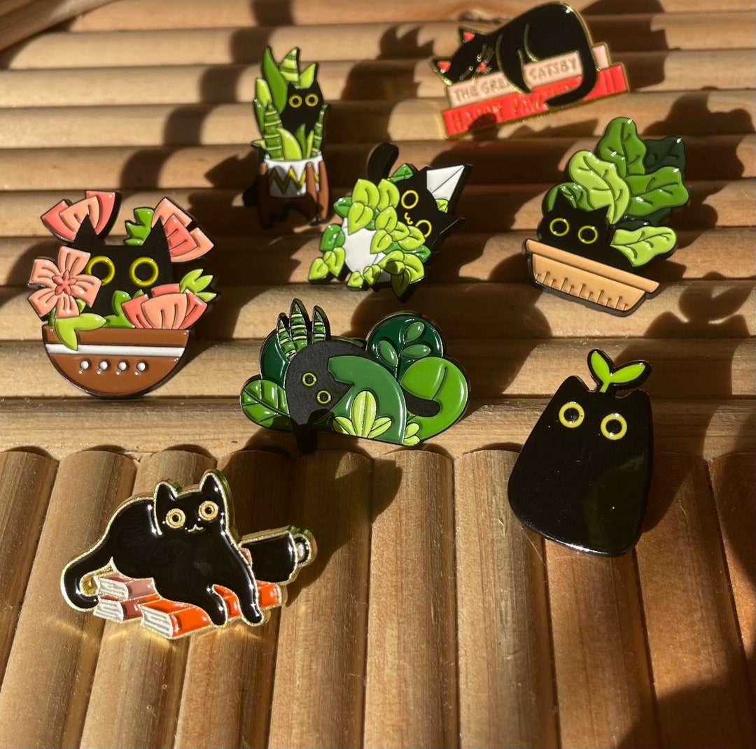 Cat Enamel Pins - Enamel Pins - Gifts for Friends - Animals - Enamel ...