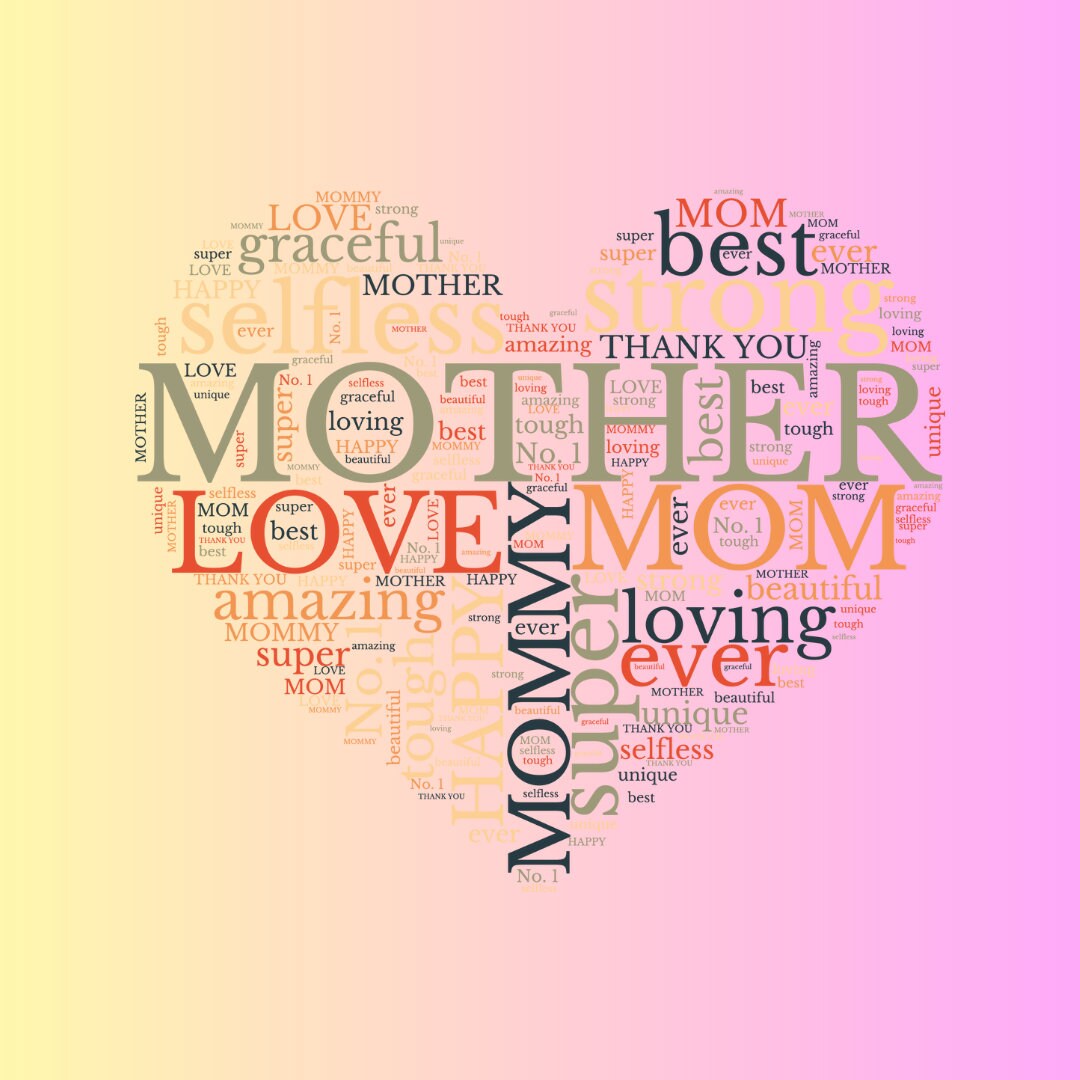 Mothers Day Word Art SVG EPS PNG, Frame Alphabet, Cut File for Cricut ...