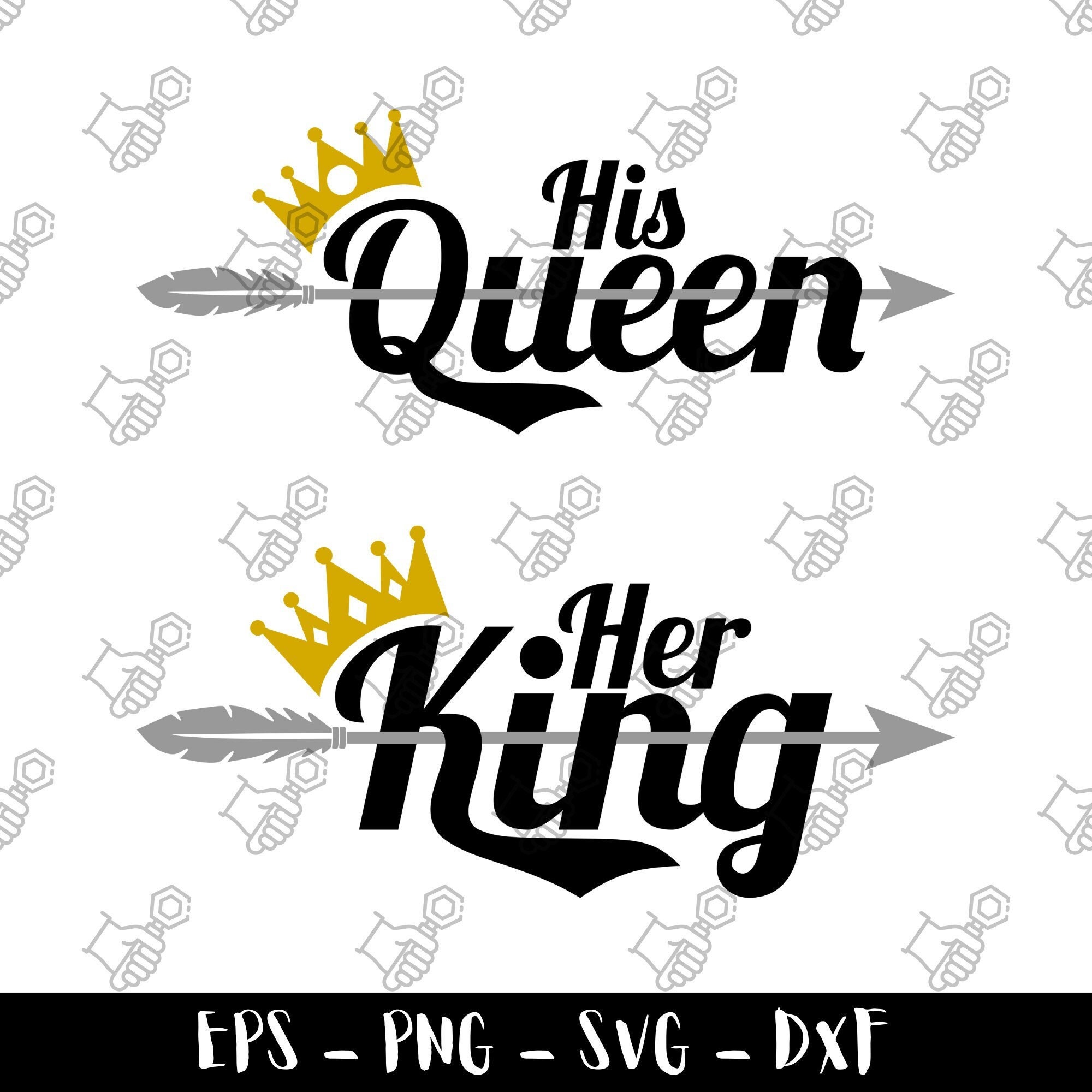 Rey y Reina Svg, Su Rey Svg, Su Reina Svg, Arrow King Queen Svg, Camisa ...