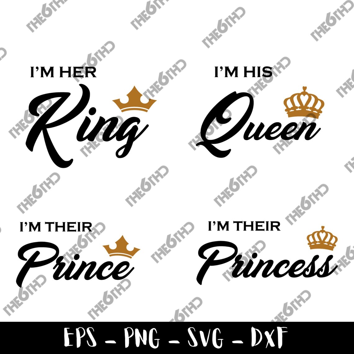 King Queen Prince Princess Svg, King Queen Prince Princess Crown Svg ...